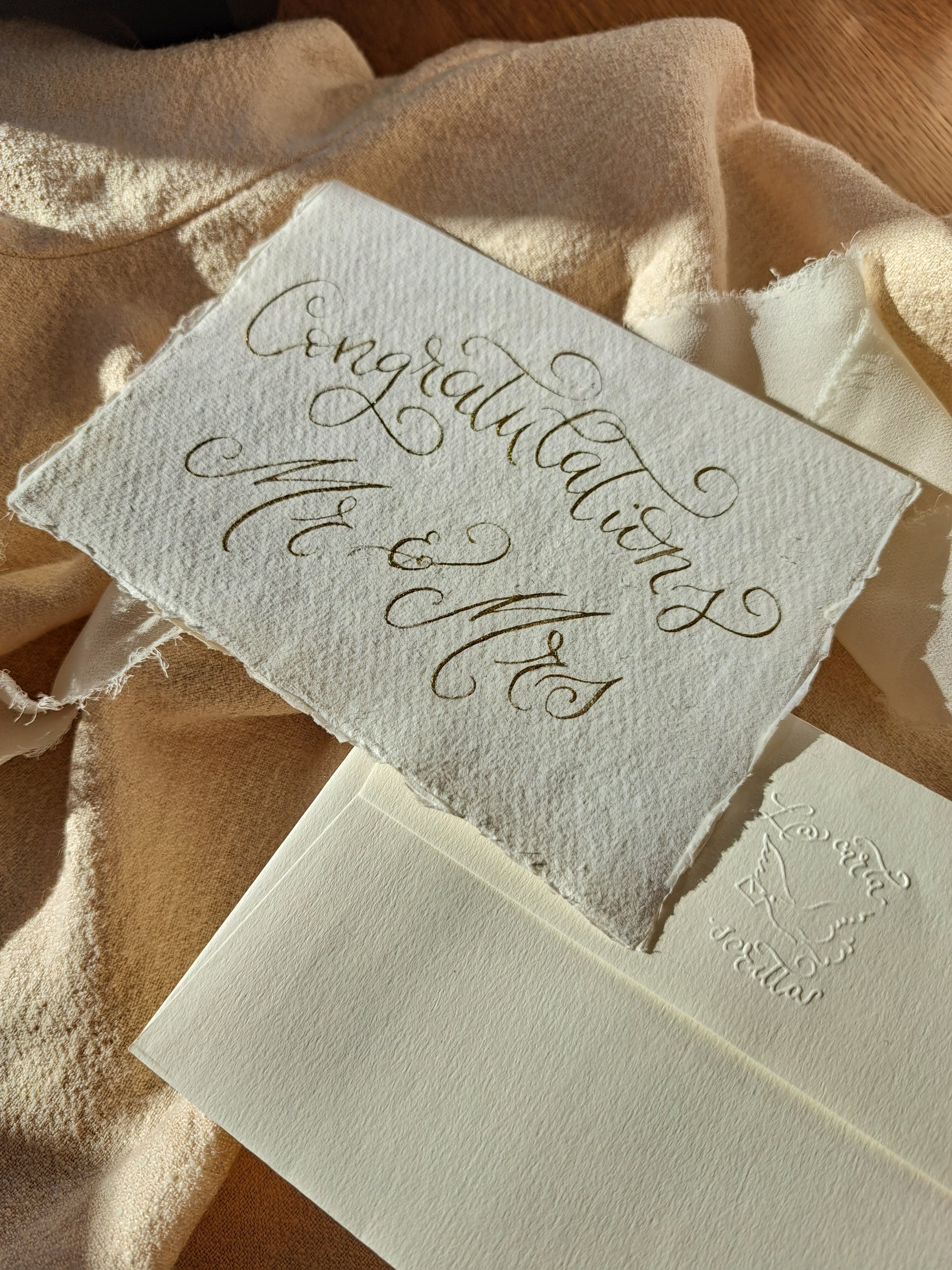 PRE-DESIGNED 'CONGRATULATIONS MR&MRS' GREETING CARD – La carta scritta